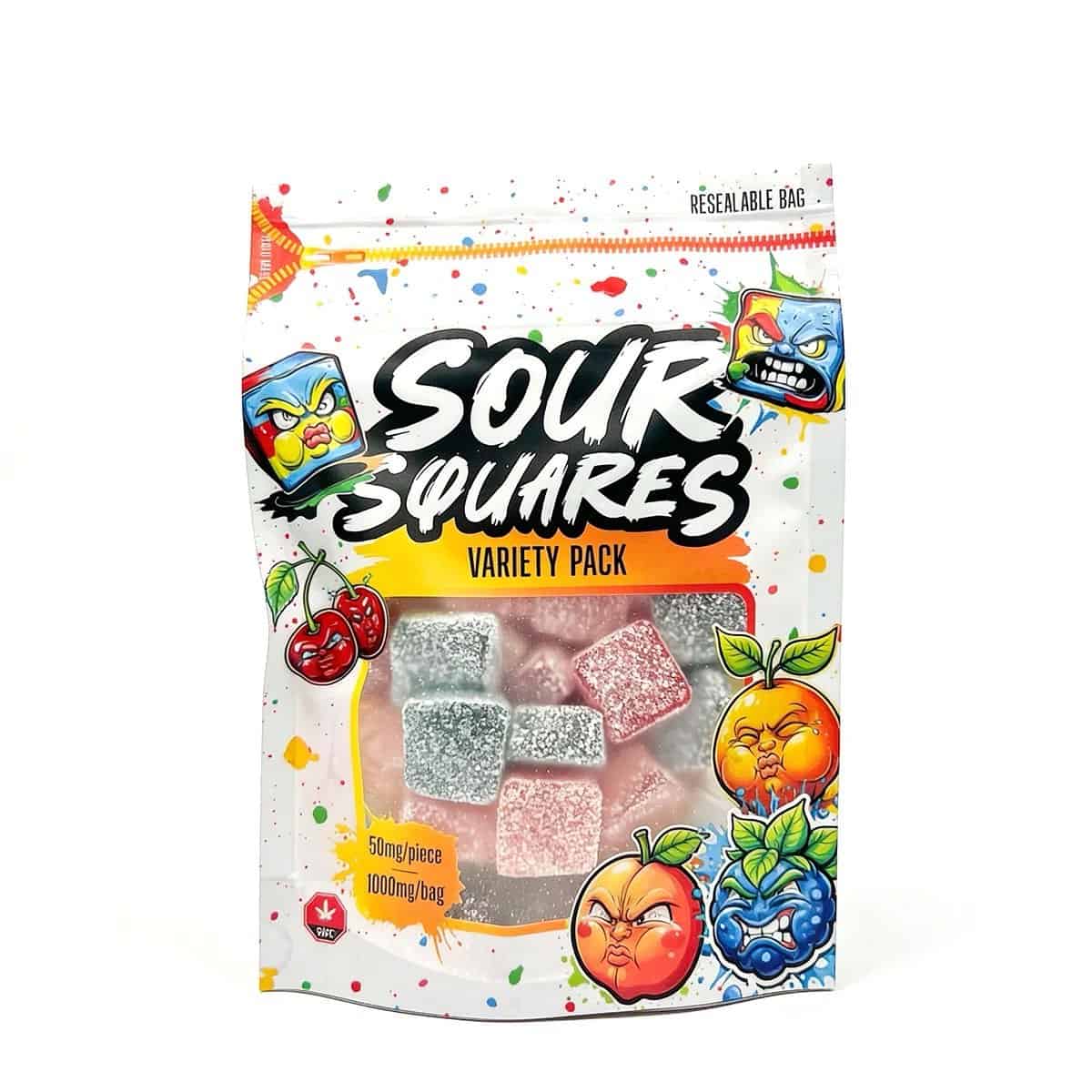 Sour Squares - 1000mg - Variety Pack | Pacific Grass